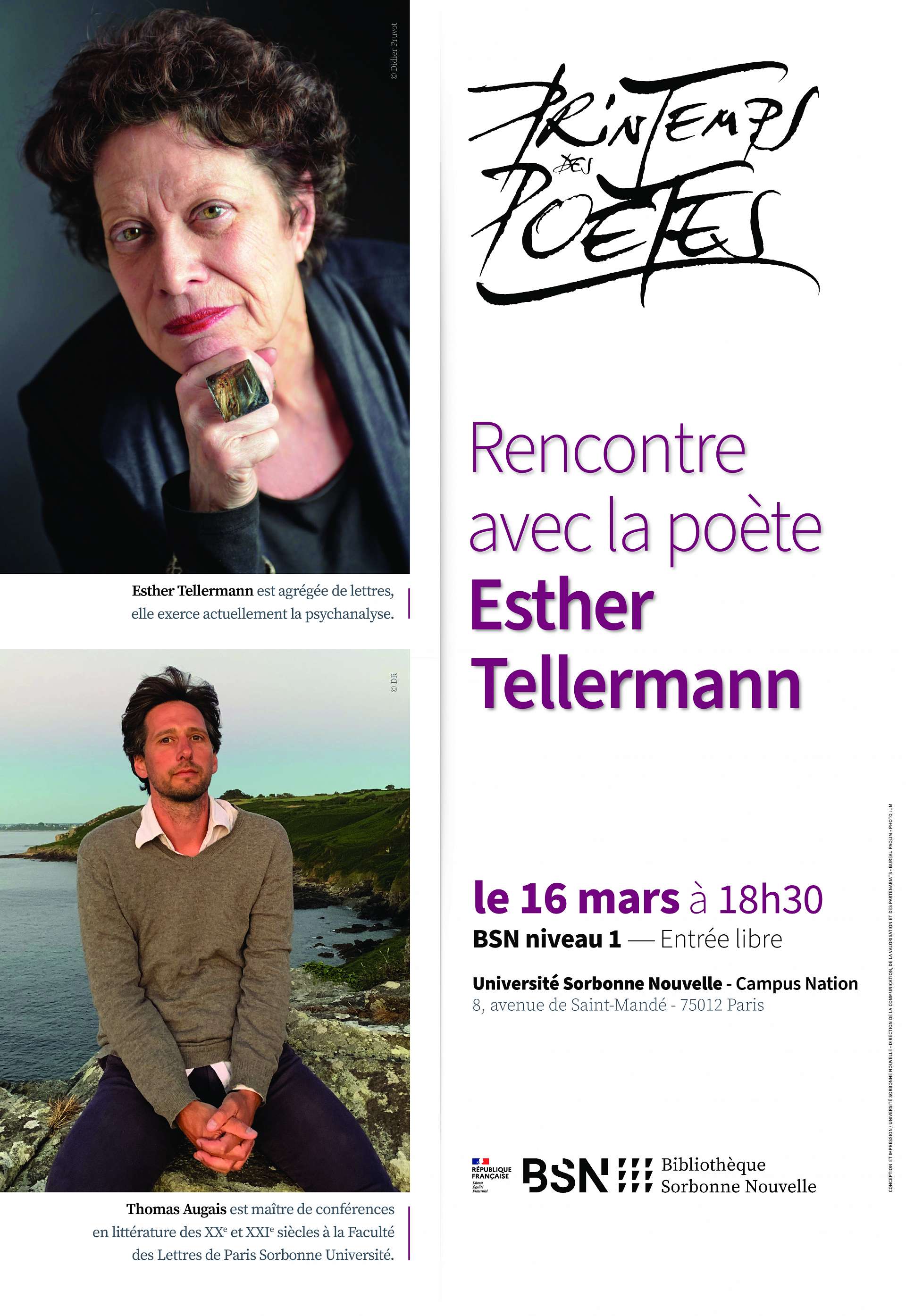 Affiche A2 Printemps des poètes Esther Tellermann 2
